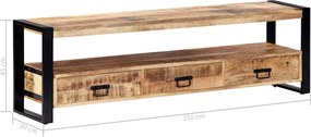 TV stolek 150 x 30 x 45 cm masivní mangovníkové dřevo 247906