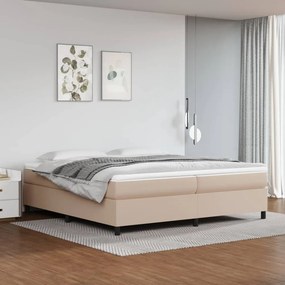 Rám postele s boxspringem cappuccino 200x200 cm umělá kůže 3121070