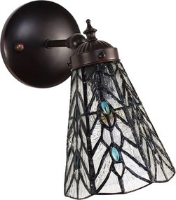 Nástěnná lampa Tiffany Venne grey - 17*12*23 cm E14/max 1*40W