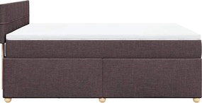 Box spring postel s matrací tmavě hnědá 140x190 cm textil 3286678