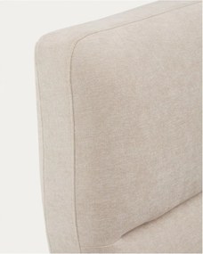 Béžová čalouněná dvoulůžková postel z žinylky s úložným prostorem s roštem 180x200 cm Dafra – Kave Home