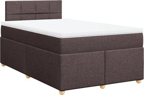 Box spring postel s matrací tmavě hnědá 120x200 cm textil 3288950