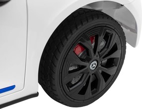 Ramiz Elektrické auto Mercedes Benz AMG EQA pro děti bílé + dálkové ovládání + 5bodové pásy + EVA kola + MP3 displej + LED
