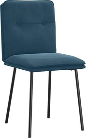 Jídelní židle 4 ks modré samet 3315419