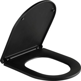 Erga Erga, WC sedátko z duroplastu, série Lily, Siena, Tina, černá matná, ERG-V03-ND-SEATSH042-BK