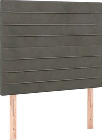 Box spring postel s matrací tmavě šedá 100x200 cm samet 3132724