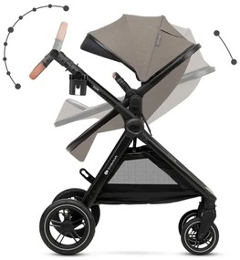 KINDERKRAFT - Kombinovaný kočárek 3v1 ESME Sand beige + autosedačka MINK PRO