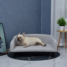 PawHut pohovka pro psy stylová pohovka s potahem a dřevěnými nohami 82x54x36cm pro malé psy a kočky | Aosom.de
