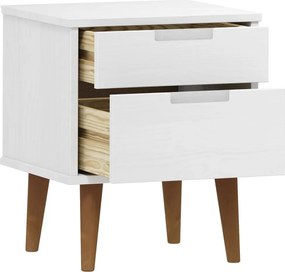 vidaXL Noční stolek MOLDE 40 x 35 x 48 cm masivní borové dřevo [350496] Barva: Bílá