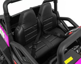 Ramiz Terénní bugina pro děti růžová + pohon 4x4 + dálkové ovládání + nosič zavazadel + rádio MP3 + LED