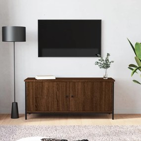 TV skříňka s dvířky hnědý dub 102 x 35 x 45 cm kompozitní dřevo - Default Title