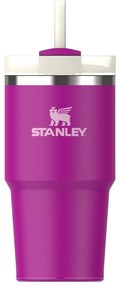 Růžová termoska s brčkem z nerezové oceli 600 ml Quencher H2.0 FlowState Tumbler Violet Blossom – Stanley