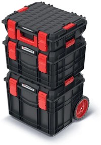Sada kufrů na nářadí 3 ks XEBLOCCK PRO 45 x 38 x 80 cm černo-červená