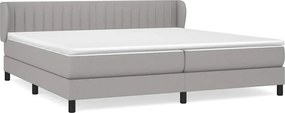 Box spring postel s matrací světle šedá 200 x 200 cm textil 3126429