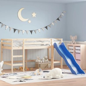 Dětská patrová postel se skluzavkou 80 x 200 cm borové dřevo - Default Title