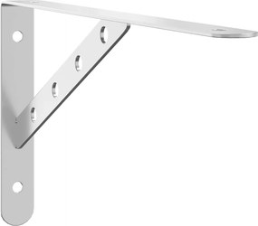 Policové držáky 4 ks 30 x 2,5 x 15,5 cm stříbrné nerezová ocel 30299