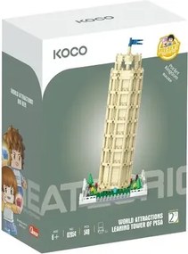 KOCO Stavebnice mini Šikmá věž v Pise / 548 dílků / plast / od 6 let