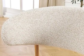Designová jídelní židle Harding béžová / přírodní hnědá