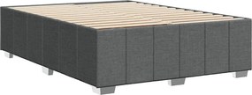 Rám postele bez matrace tmavě šedý 140 x 190 cm textil 3284833