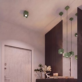 Sollux Lighting Nástěnné svítidlo QUAD 1 olivově zelené