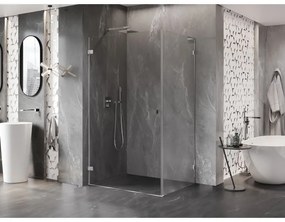 Mexen Lunar-B L, sklápěcí sprchový kout levý 100 x 70 cm, 8mm čiré sklo, chromový profil, 832L-100-070-01-00-L