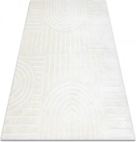 Dywany Łuszczów, Kusový koberec Mode 8586 geometric cream, 80x150, bílá, chodba / předsíň