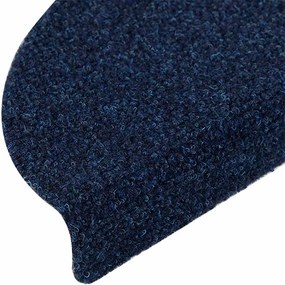 Schodové rohože samolepicí 10 ks 56 x 17 x 3 cm tmavě modré půlkulaté 149695