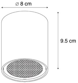 Designové bodové světlo černé - Tubo Honey