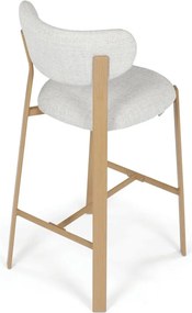 Barová židle AUB-L3125 OAK, látka, bílá (50 x 48,5) cm bílá
