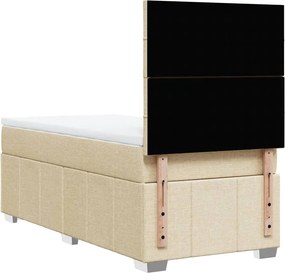 Box spring postel s matrací krémová 80 x 200 cm textil 3291500