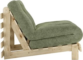 Zelené rozkládací manšestrové futonové křeslo Roots – Karup