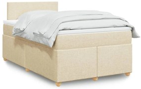 Box spring postel s matrací krémová 120x200 cm textil 3288945