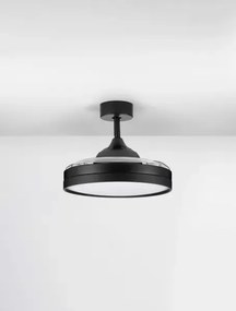 LED černé moderní stropní svítidlo Nevma s dálkovým ovládáním