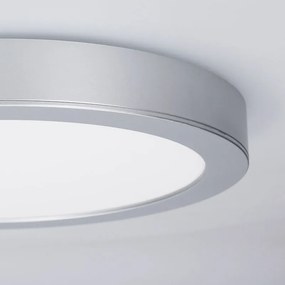 Solight LED mini panel koupelnový 2v1, 3CCT, podhledový/přisazený, 18W, 1530lm, IP54, stříbrná, kulatý
