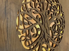 Li-Go "Strom života" světelný obraz 230V 62x62 cm provedení povrchu: dub světlý