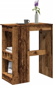 vidaXL Barový stůl s regály 90 x 47,5 x 103,5 cm kompozit [854337] Barva: Staré dřevo