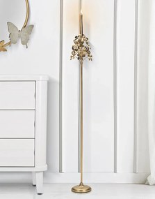 Kovový svícen Flowy 118 cm zlatý