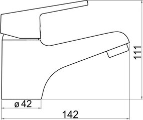 Novaservis Titania Iris New Umyvadlová baterie s odpadní soupravou, chrom, 94401,0