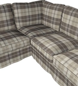 Potah na pohovku IKEA  Ektorp rohová barva béžová látka pletený vzor, vzorované