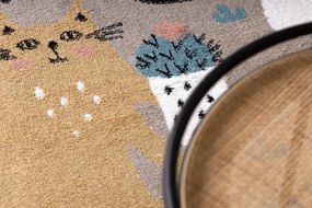 Dywany Łuszczów Dětský kusový koberec Fun Kittens Cats beige Rozměry koberců: 180x270
