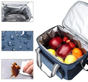 Camerazar Termoizolační taška na oběd LUNCH BOX, nepromokavá tkanina Oxford a EVA, 23 x 32 x 19 cm