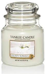 Yankee Candle Svíčka Yankee Candle 411gr - Fluffy Towels, bílá barva, sklo, vosk