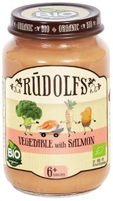 Rudolfs BIO Zelenina s lososem 190 g