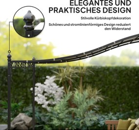 pergola 3 x 2,5 m, nástěnný zahradní pavilon, odolný proti vodě, kovový rám, odtokové otvory, stínící střecha, krémově bílá barva