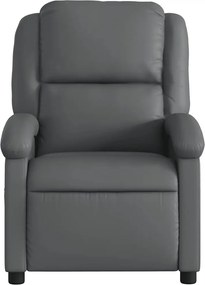 Polohovací křeslo šedé, umělá kůže 3205446