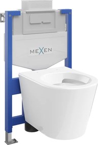 Mexen Rico podomítková sada WC stelař Fenix XS-U s WC mísou, bílý lesk - 6853372XX00