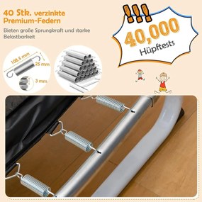 Costway 3-in-1 Dětská trampolína s houpačkou a horizontálním barem