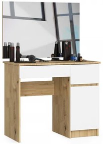 Toaletní stolek P-2/SL 900x600 pravá - dub artisan/bílá