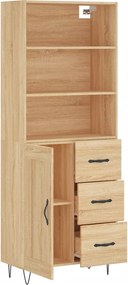 Skříň highboard dub sonoma 69,5 x 34 x 180 cm kompozitní dřevo 3190016