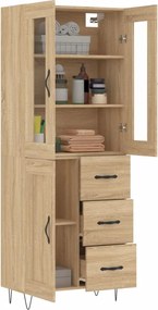 Skříň highboard dub sonoma 69,5 x 34 x 180 cm kompozitní dřevo 3198692